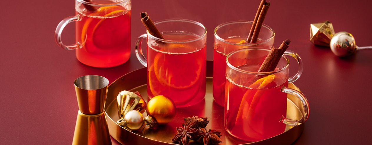 Clementine and cranberry mulled cider