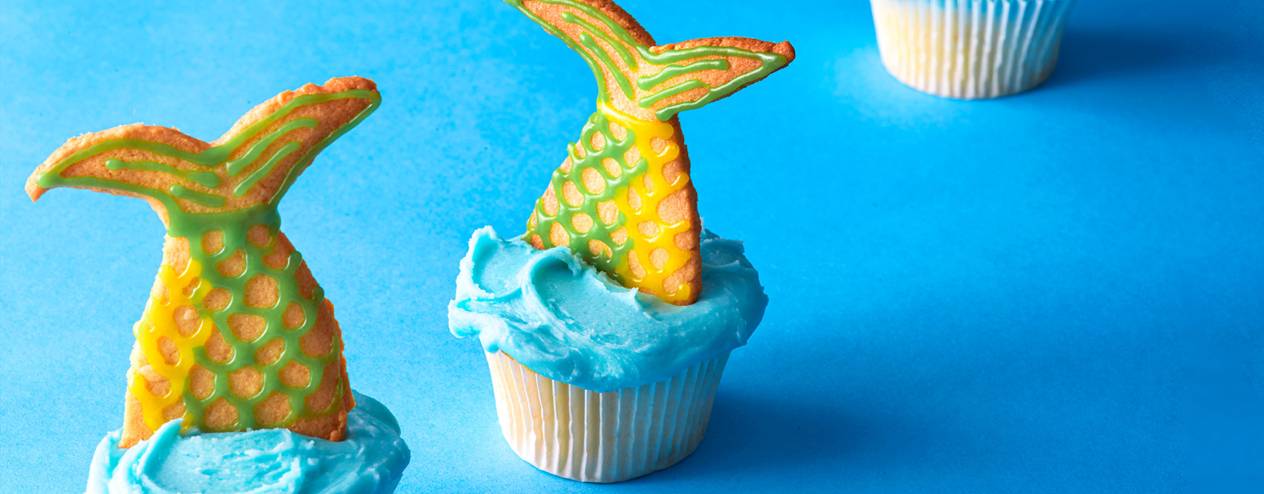 Mermaid tail biscuits