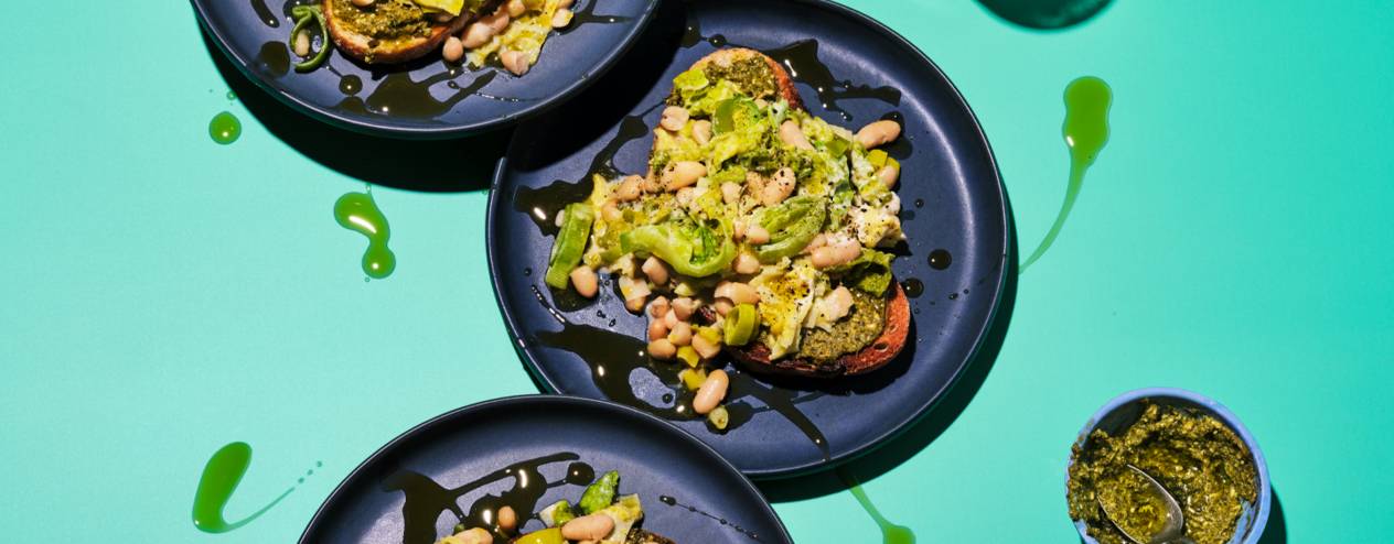 All-the-greens beans on toast