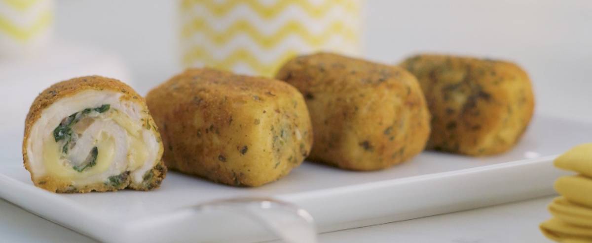 Rollitos de pavo con queso